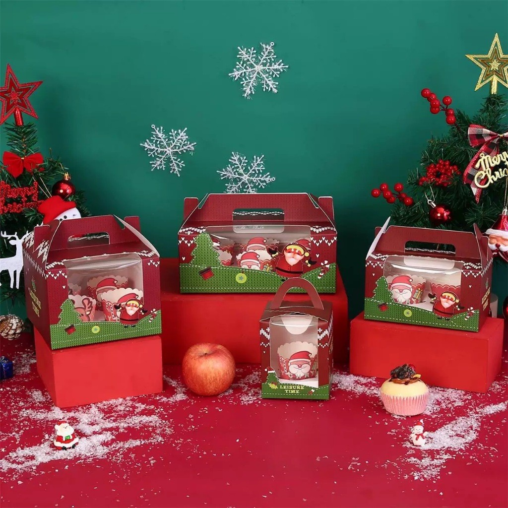 Jual BOX CUPCAKE NATAL BIRTHDAY ULANG TAHUN 6lubang Box Muffin Box Kue ...