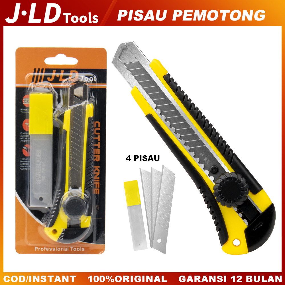 Jual JLD Cutter/Pisau pemotong Cutter Knife/4 mata Pisau/Acrylic knife ...