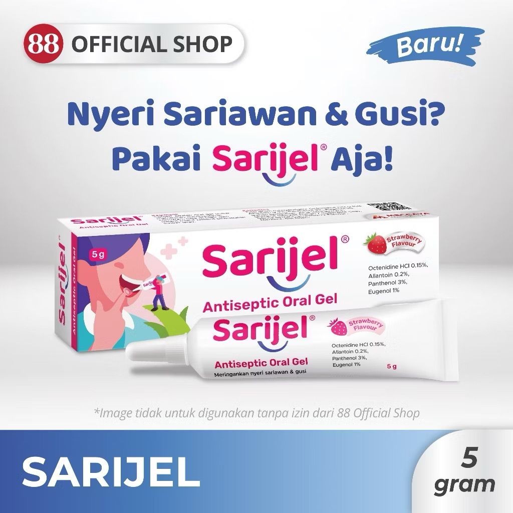 Jual SARIJEL ANTISEPTIC ORAL 5 gr | Untuk Nyeri Sariawan & Gusi, Luka ...