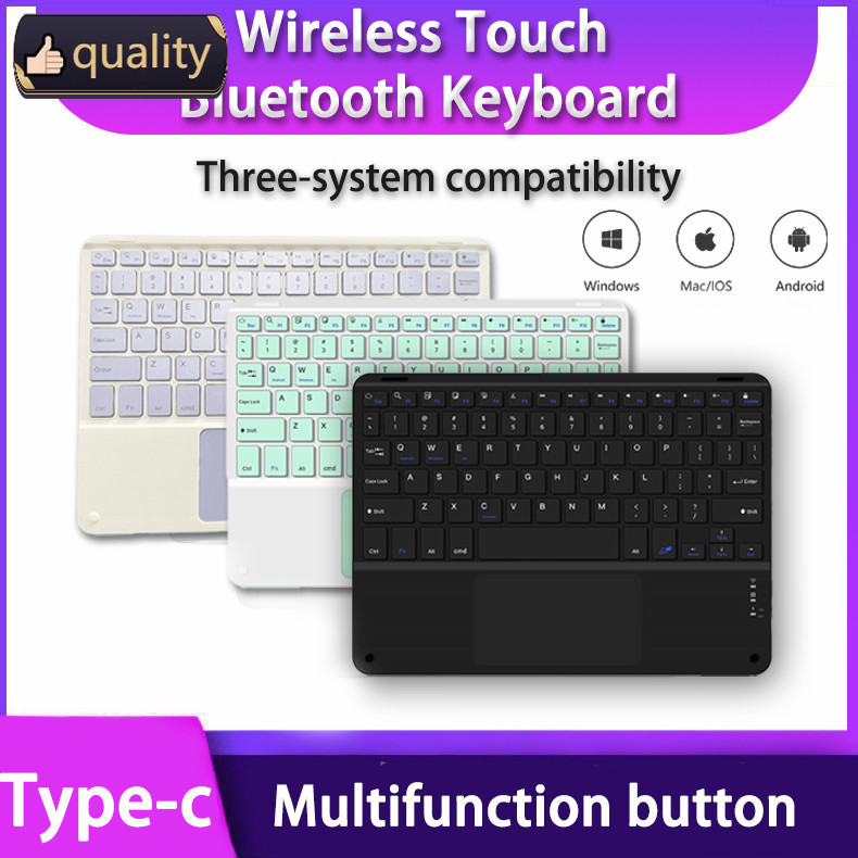 Jual 10 inch Wireless Bluetooth Keyboard Macaron Colourful / Touch ...
