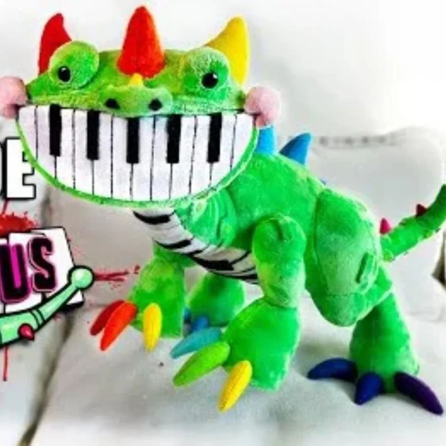 Jual Pianosaurus Plush Nightmare Critters Green Dinosaur Stuffed Doll ...