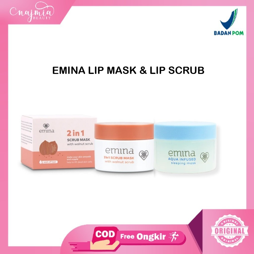 Jual Najmia Ofc Emina Aqua Infused Sleeping Mask 30 G Dan 2In1 Scrub ...