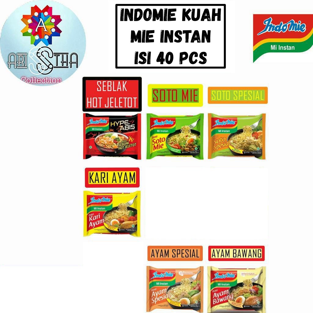 Jual Indomie Rebus Kuah aneka varian Isi 40 Pcs 1 Dus | Shopee Indonesia