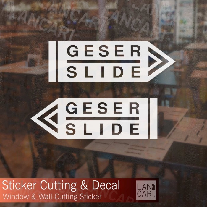 Jual Sticker Cutting Geser Slide Pintu Door Jendela Stiker Cutting ...