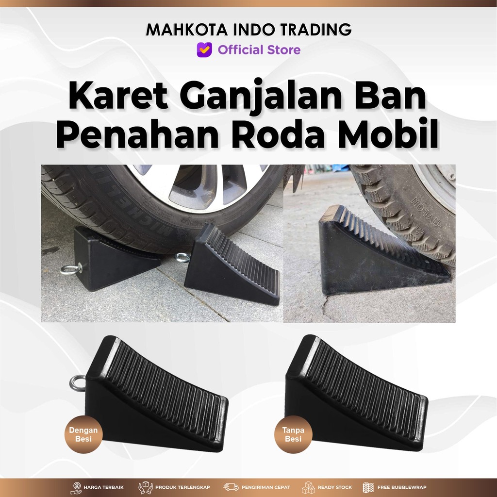 Jual Ganjalan Ban / Penahan Mobil Roda Parking Karet Kuat | Shopee ...