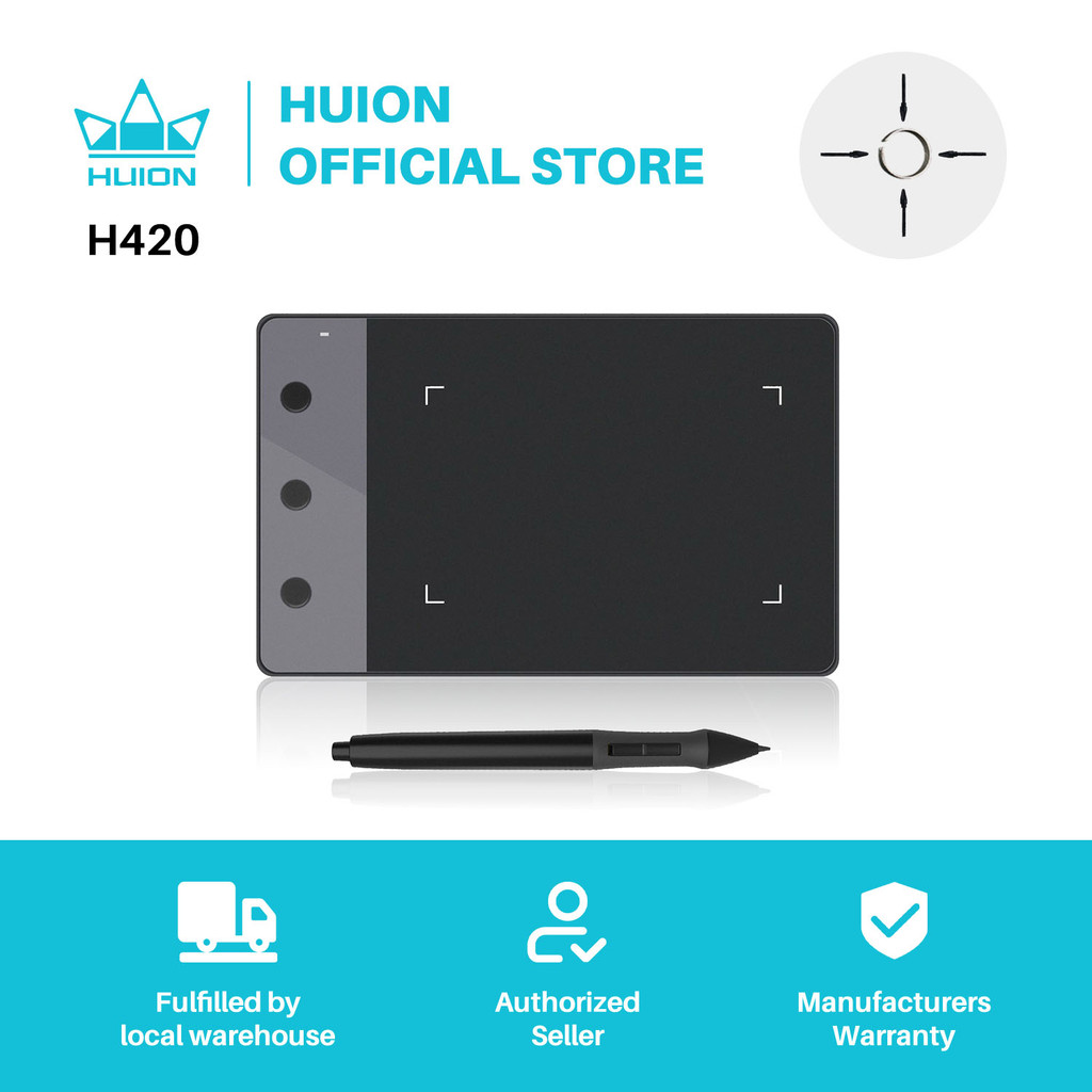 Jual New HUION H420 Graphics Tablets 4" x 2.23" Professional Signature ...