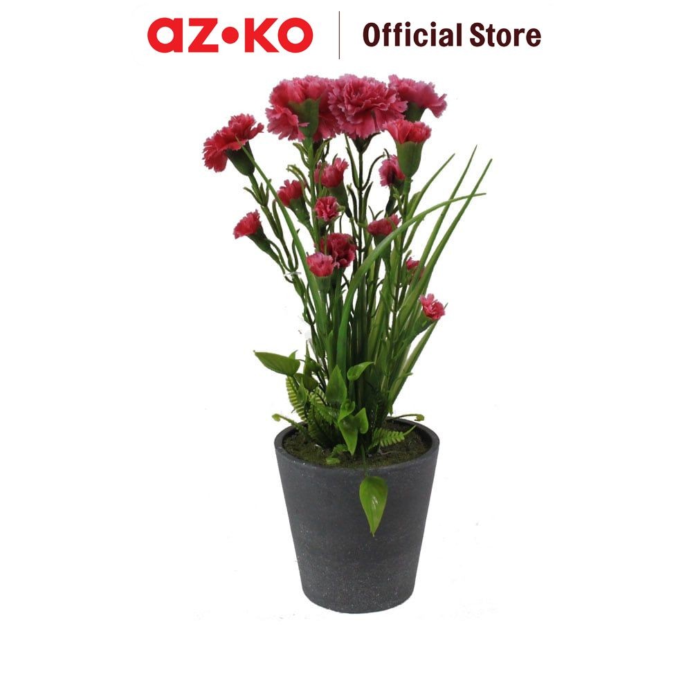 Jual AZKO Arthome 35 cm Bunga Artifisial Anyelir Dalam Pot - Pink ...