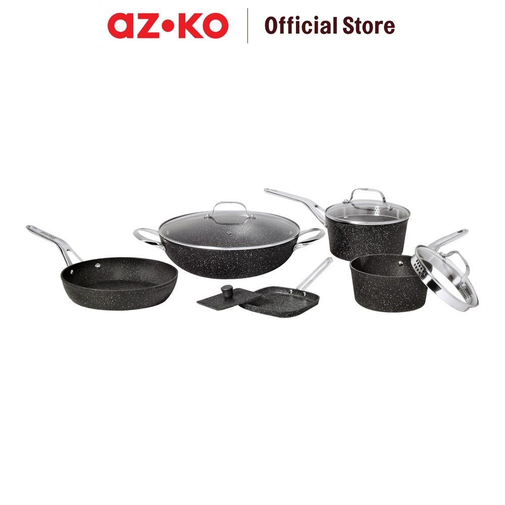 Jual AZKO Starfrit Set 5 Pcs The Rock Perlengkapan Masak Cookware Set ...