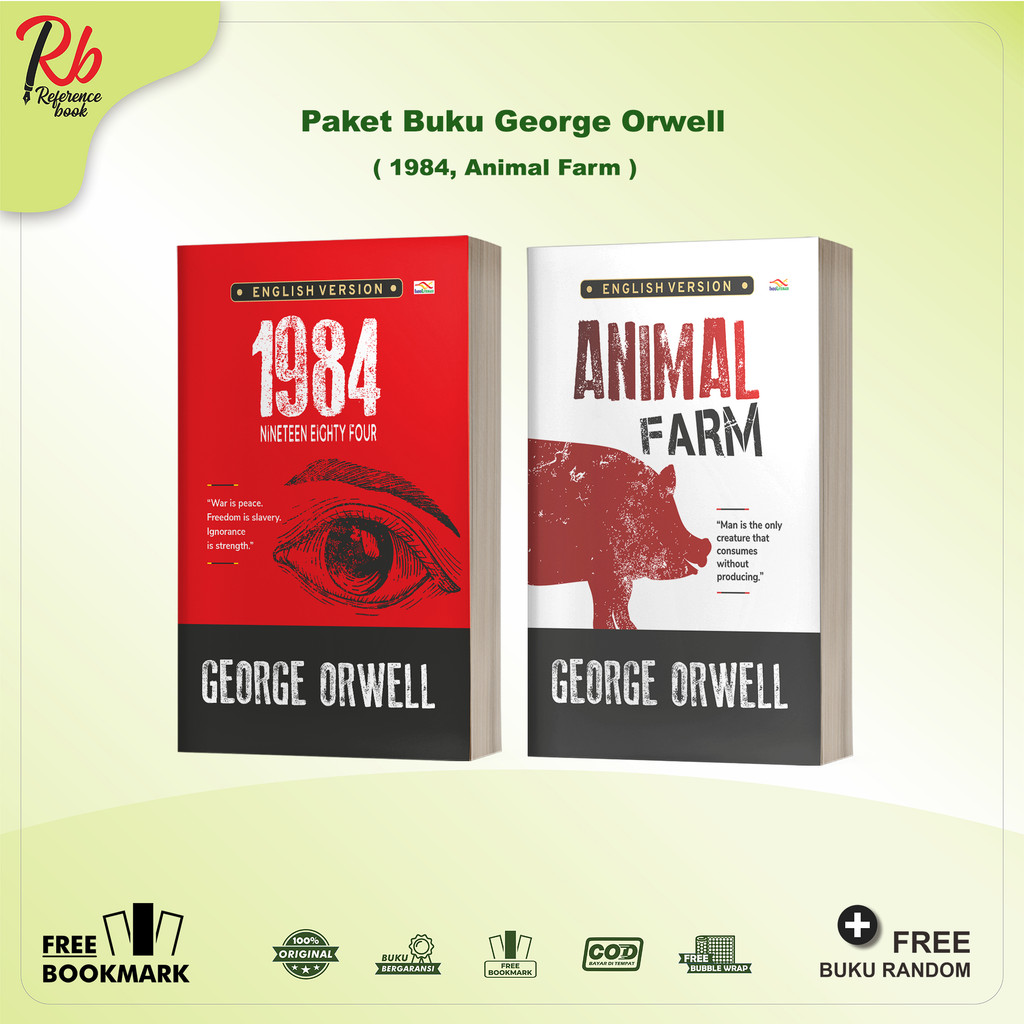 Jual Paket Special Novel Animal Farm Dan 1984 George Orwell English ...
