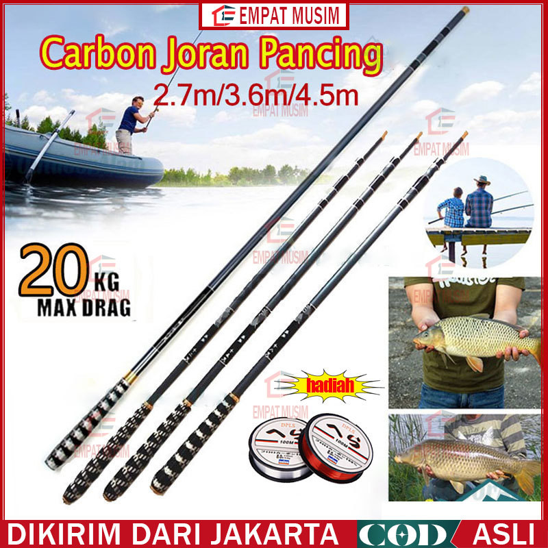 Jual joran tegek super kuat 10kg / joran tegek / tegek 450 murah ringan ...