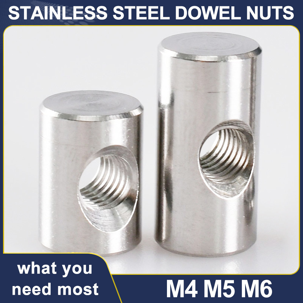 Jual Cross Hole Barrel Nut M4 M5 M6 304 Stainless Steel Bolts ...