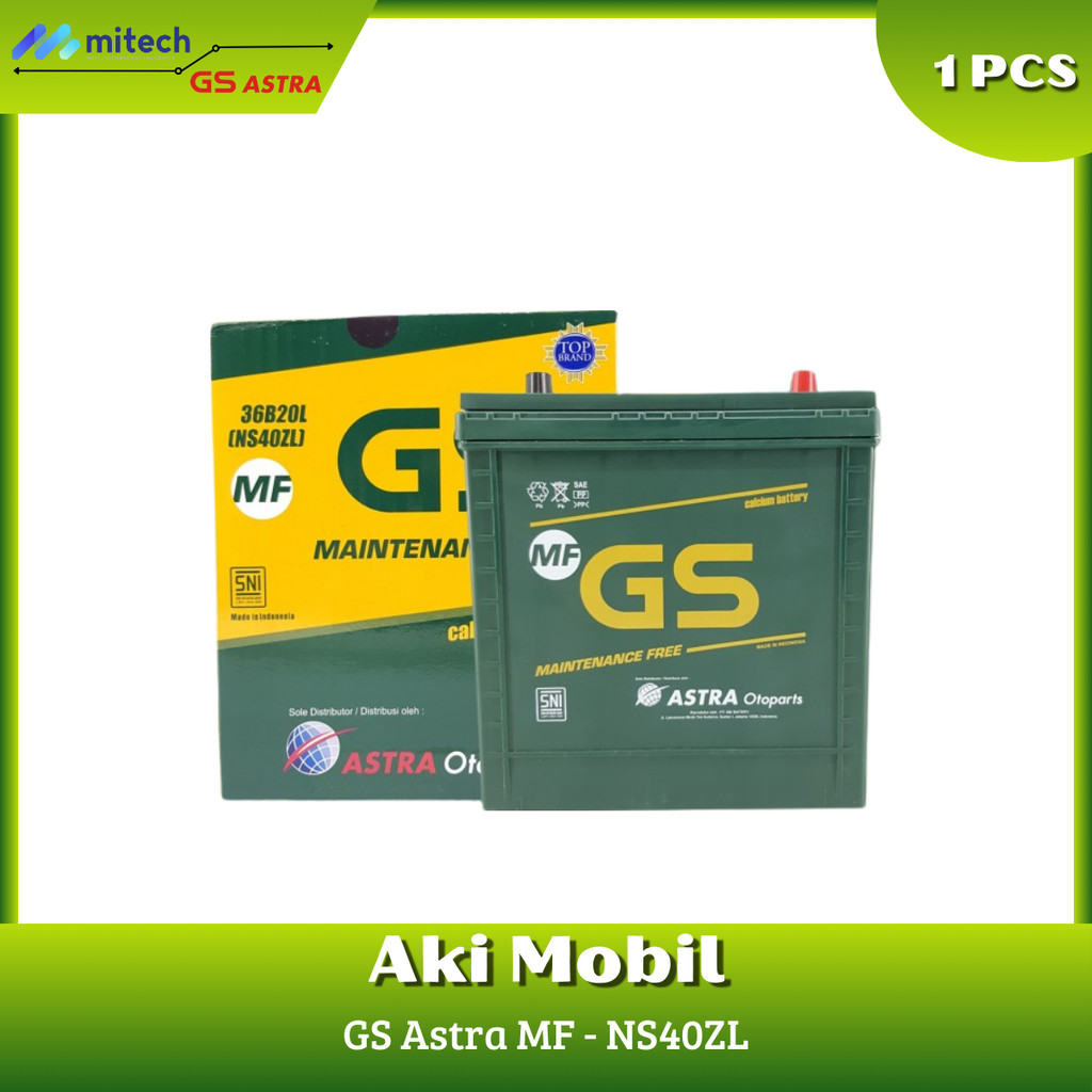 Jual Gs Mf Astra Aki Kering Mobil Honda New City NS40ZL 12V / 35Ah | Shopee Indonesia