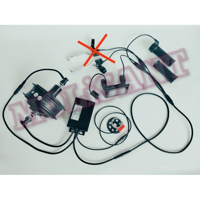 Jual ebike kit sepeda listrik rear hub 500w 48v cassette waterproof ...