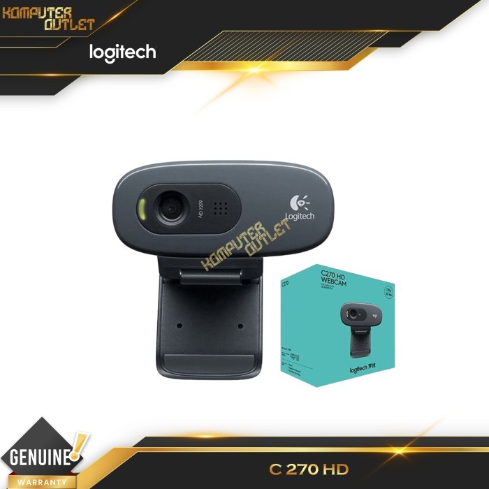 Jual Logitech C270 HD Web Camera Webcam HD 720P - C 270 HD | Shopee ...