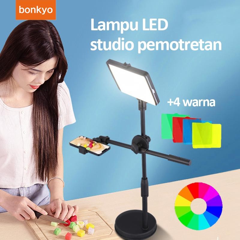 Jual Bonkyo Overhead Phone Stand + Led Lampu Stand Holder Phone Holder ...