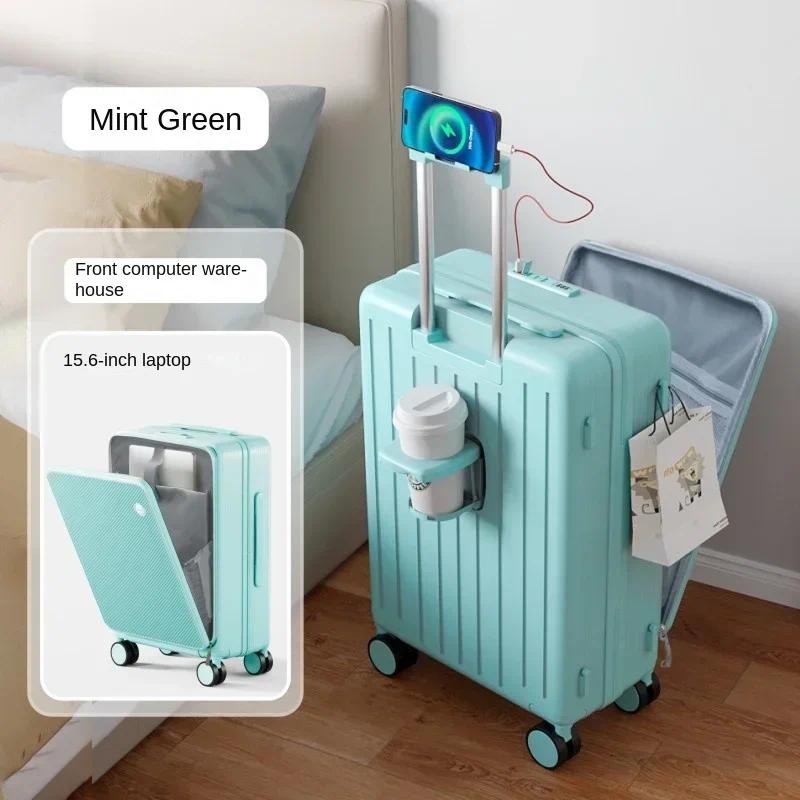 Jual PC Luggage Multifunctional US arging Laptop Trolley Case Boarding ...