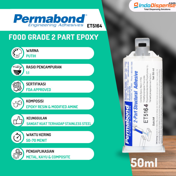 Jual Permabond ET5164 Lem Epoksi Dua Komponen Food Grade Stainless Steel Industrial Adhesive ...