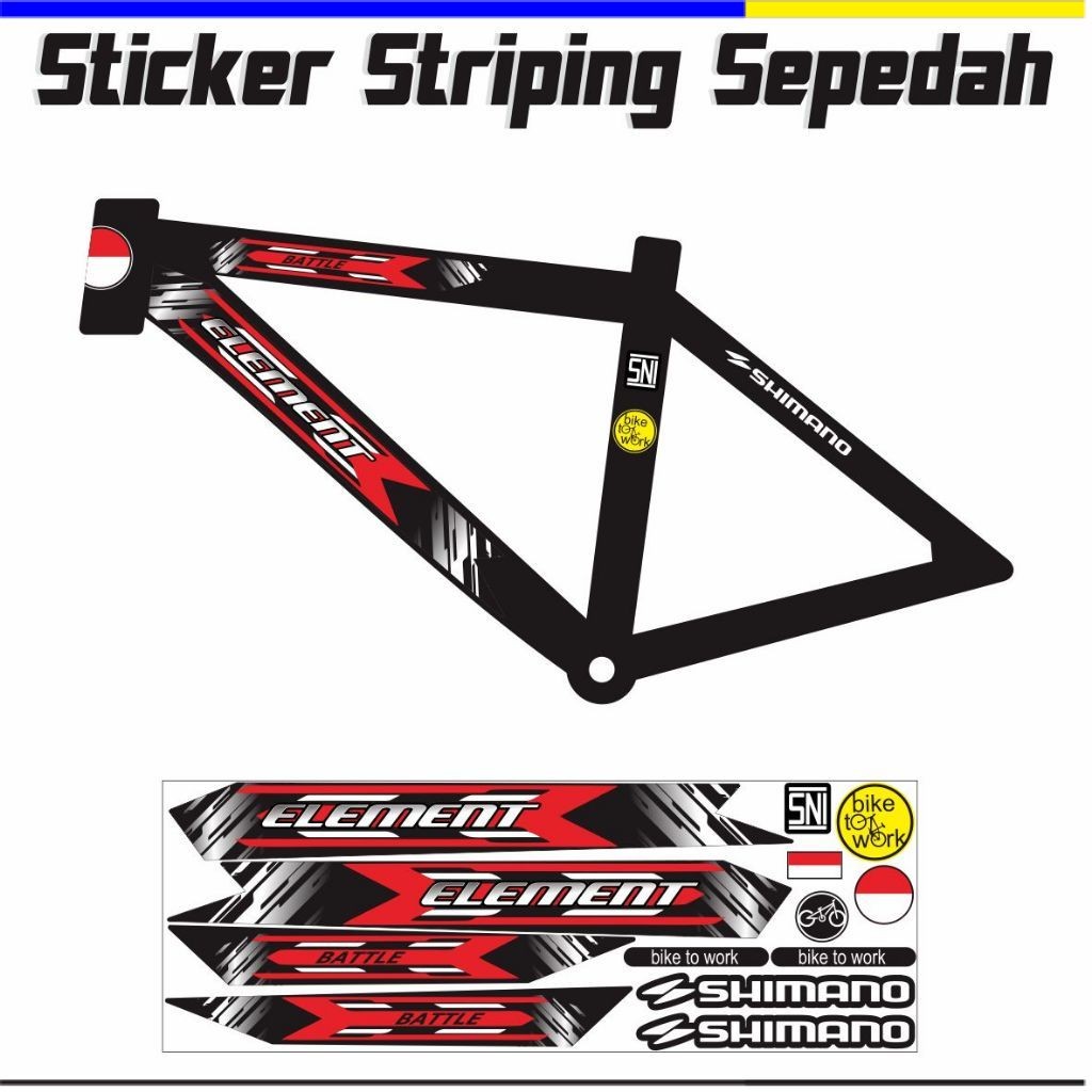 Jual STIKER BIKE/ STICKER SEPEDAH MOTIF ELEMENET VARIASI NEW DAN ELEGAN ...