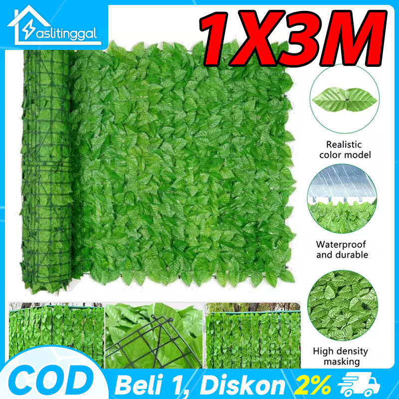 Jual Daun Rambat Sintetis Ukuran 1 Meter x 3 Meter Daun Hias Ornamen ...