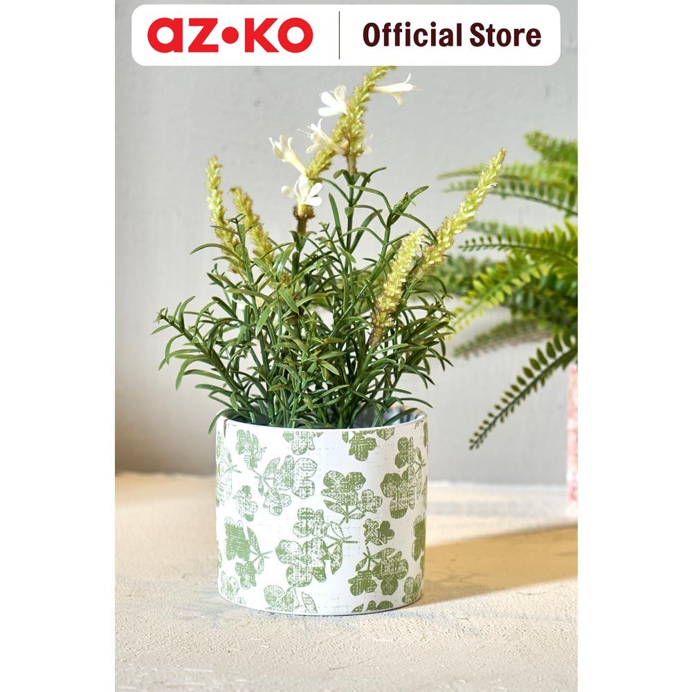 Jual AZKO Arthome 12 cm Pot Tanaman Keramik Luffy Wadah Ceramic Bunga ...