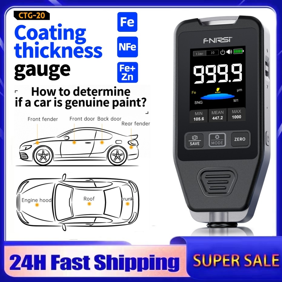 Jual FNIRSI CTG-20 Car Paint Thickness Gauge Electroplate Metal & Putty ...