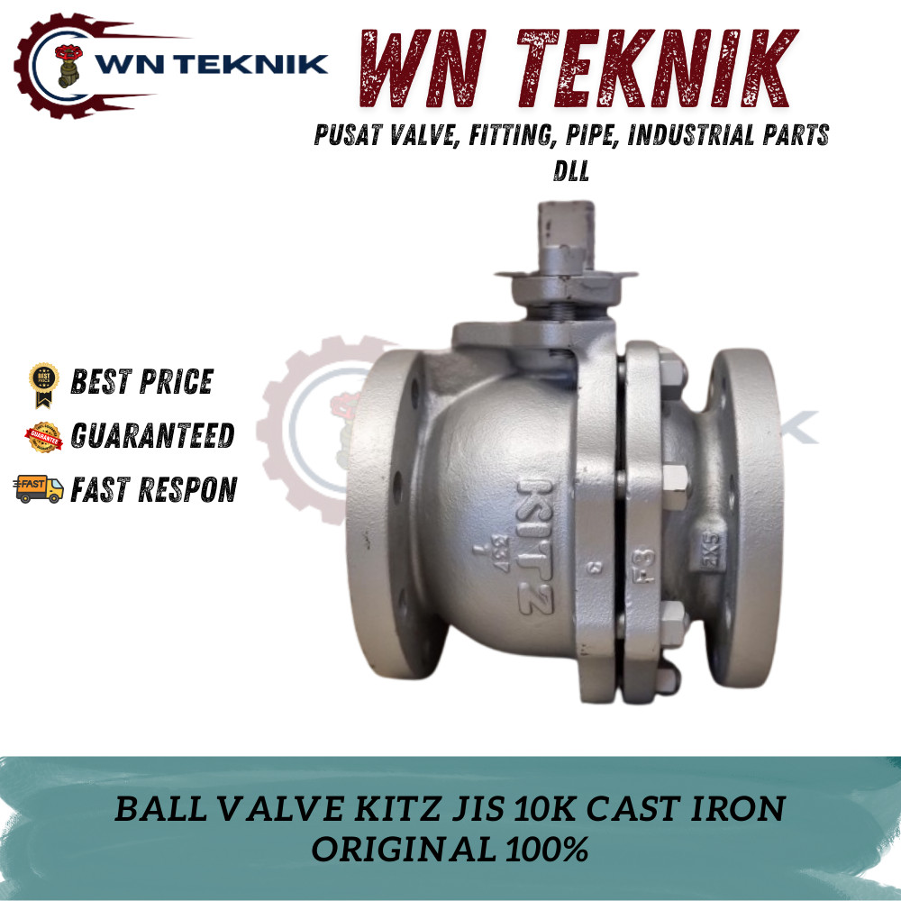 Jual BALL VALVE KITZ 8" INCH JIS 10K CAST IRON ORIGINAL 100% | Shopee Indonesia