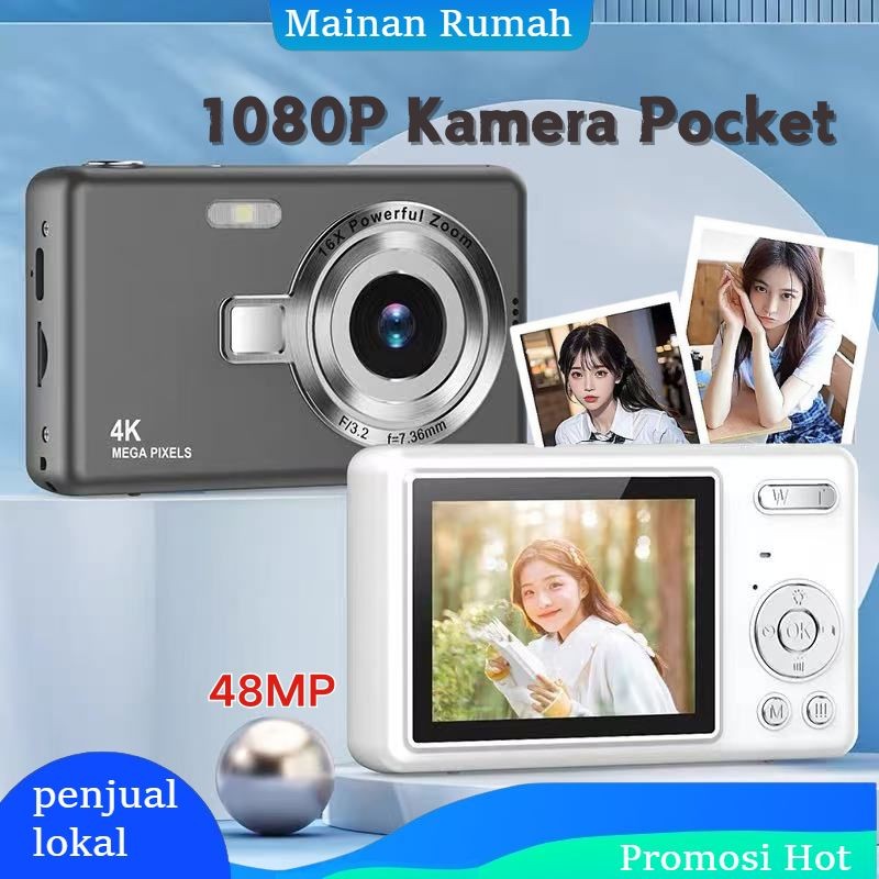 Jual [Local Delivery] 48MP Digital Camera Pocket Retro / 4K Kamera Saku ...