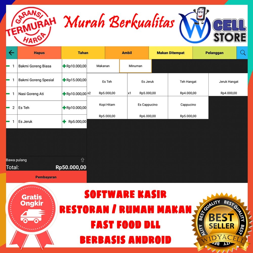 Jual Software Program Aplikasi Kasir Restoran / Kuliner / Cafe / Rumah ...