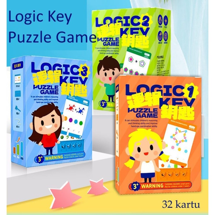 Jual [LOGU] Permainan Anak Logic Key, Mainan Teka Teki Mengasah Logika ...