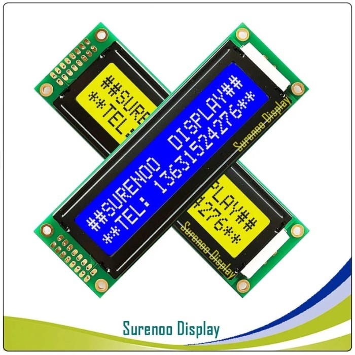 Jual Modul LCD 2002 20x2 Blue Green Backlight 16pin Kompatibel dengan ...