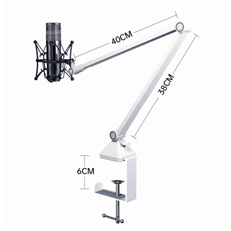 Jual Adjustable Microphone Stand Suspension Boom Scissor Arm Stands for ...