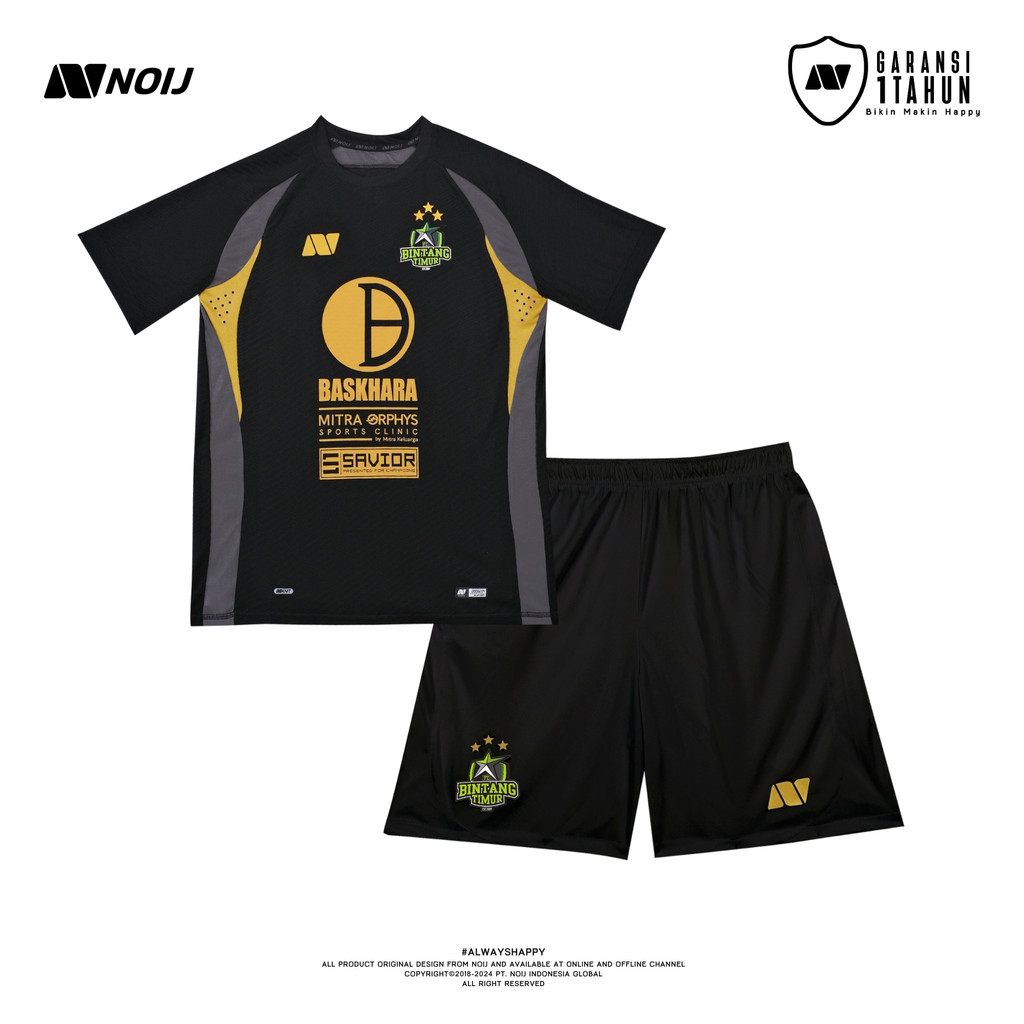 Jual Noij Kaos Jersey Olahraga Set Match BTS 24/25 - Black | Shopee ...