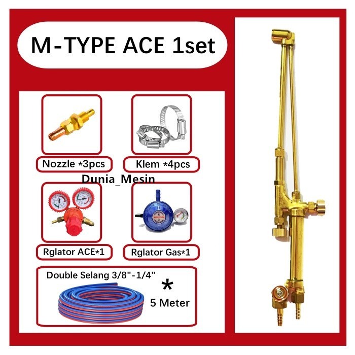 Jual 1 Set Type-M Stang Las Cutting Torch Type M Blender Potong Single ...