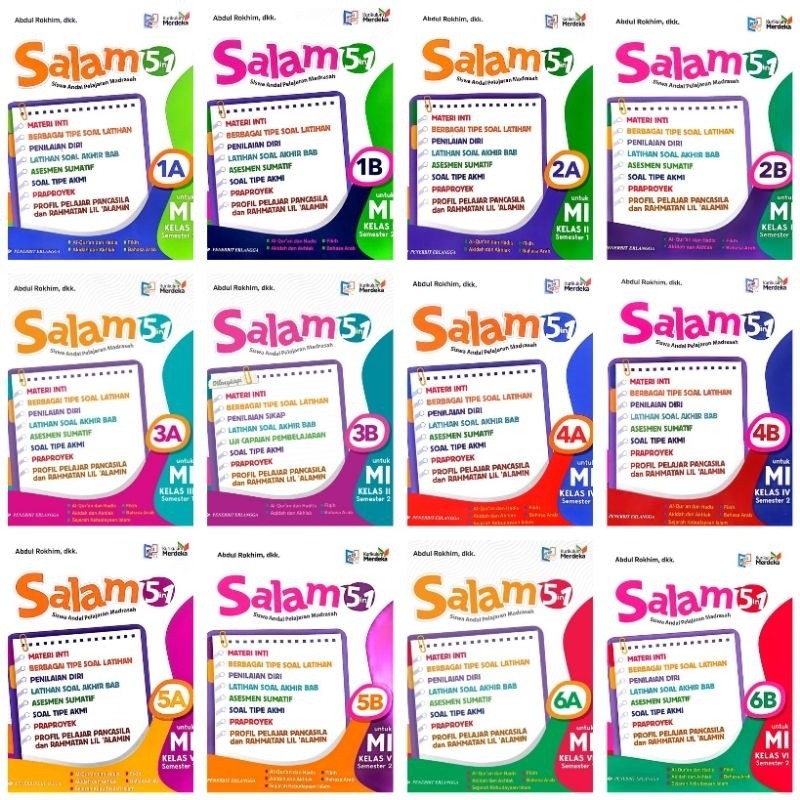 Jual Buku Salam 5 in 1 untuk MI kelas 1A 1B 2A 2B 3A 3B 4A 4B 5A 5B 6A ...