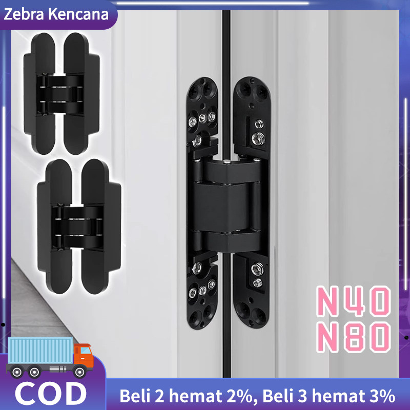 Jual Hidden Hinge Engsel Tanam Door Hinge Invisiblle Hitam Perak Engsel ...