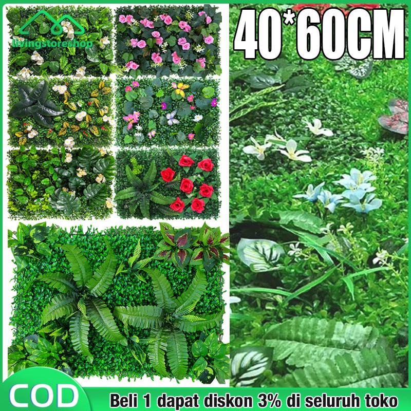 Jual Rumput Dolar Sintetis 60cmx40cm Rumput Buatan Plastik Rumput ...