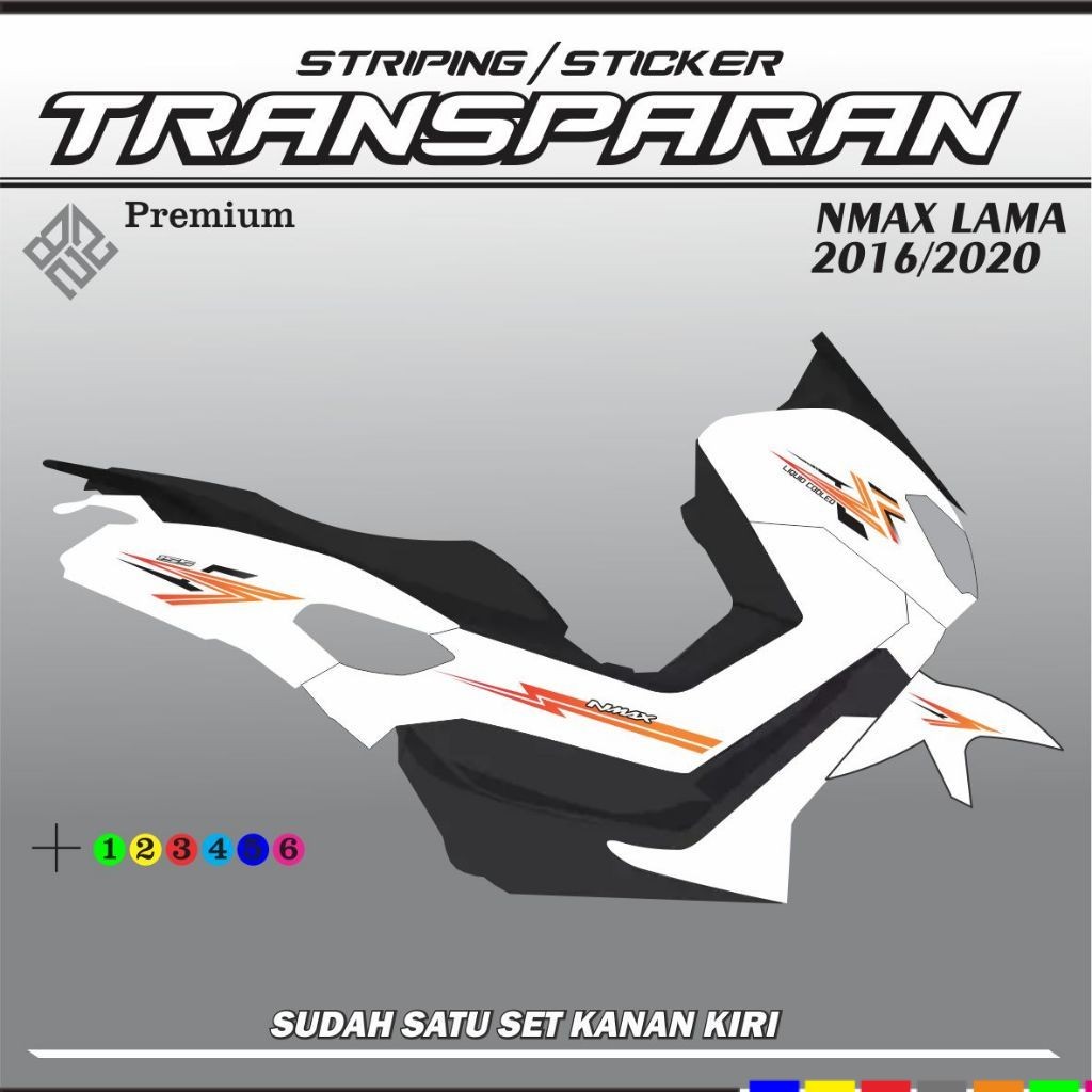 Jual TRANSFARAN / STICKER BENING Transparan UV NMAX OLD VVA Simple List ...