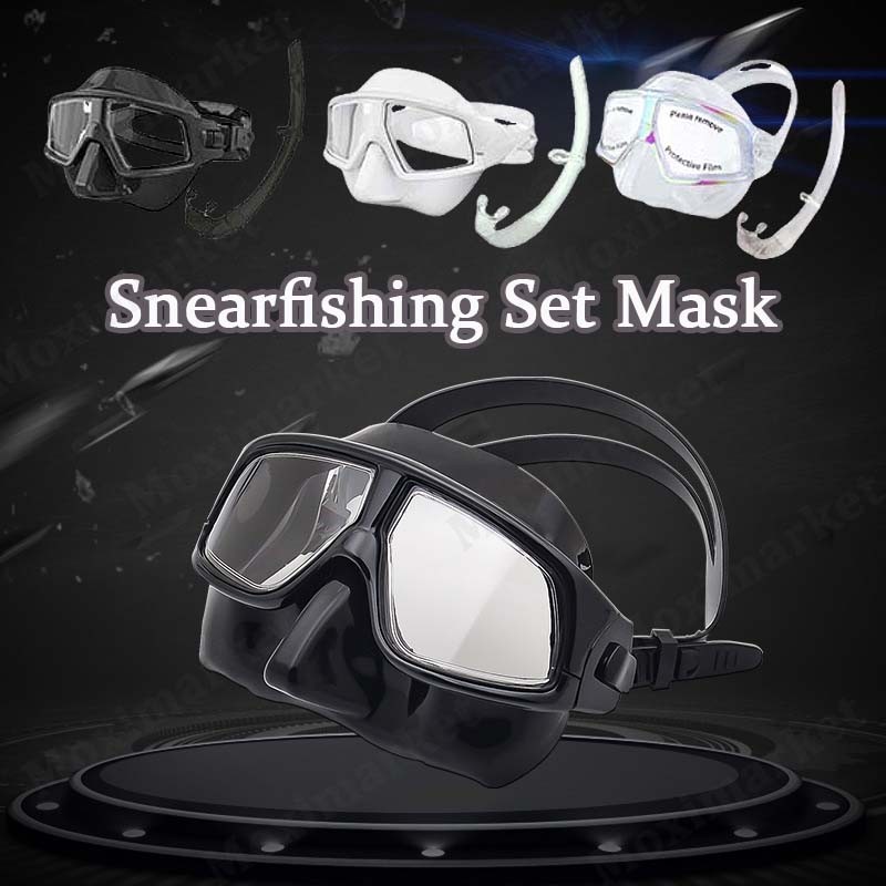 Jual Spearfishing Mask Freediving Snorkeling Free Diving Set Low Volume ...