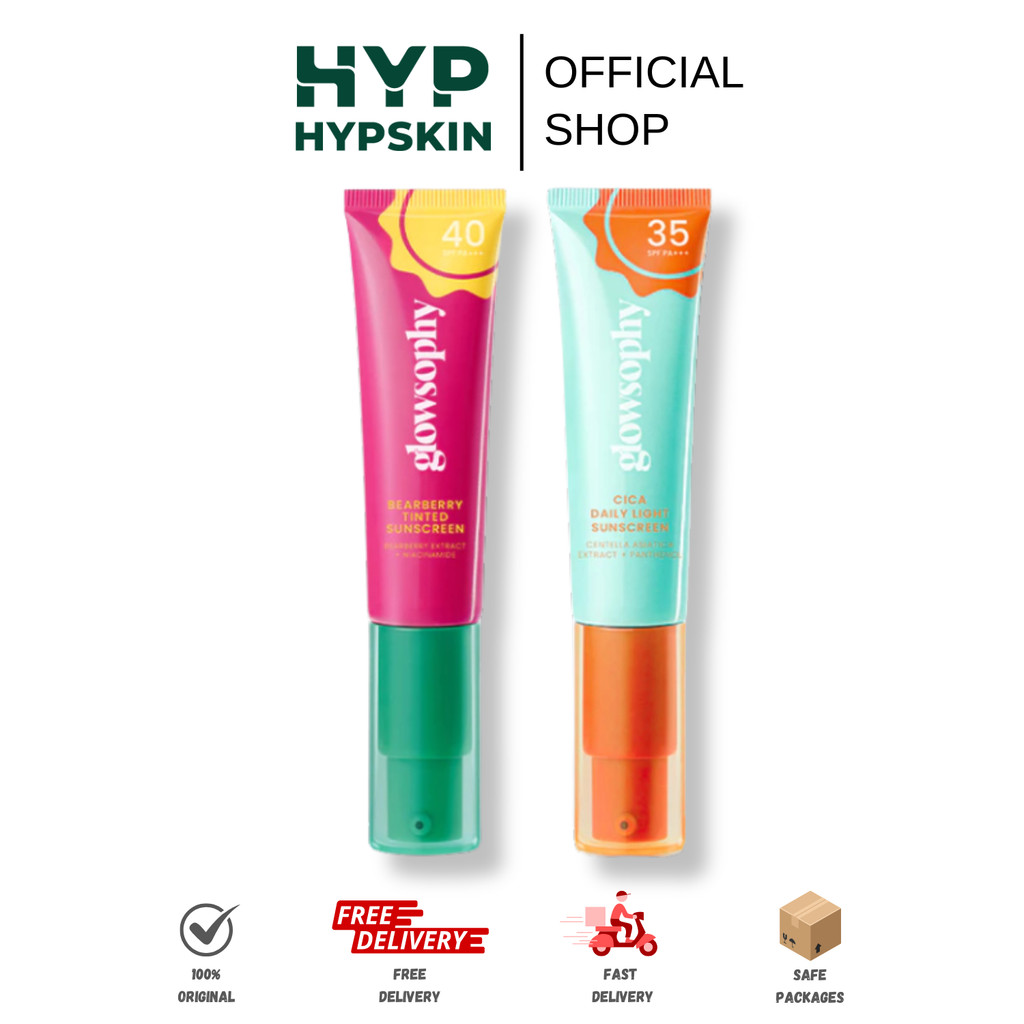 Jual Glowsophy Sun Protection Bearberry Tinted Sunscreen SPF 40 PA+++ | Cica Daily Light ...