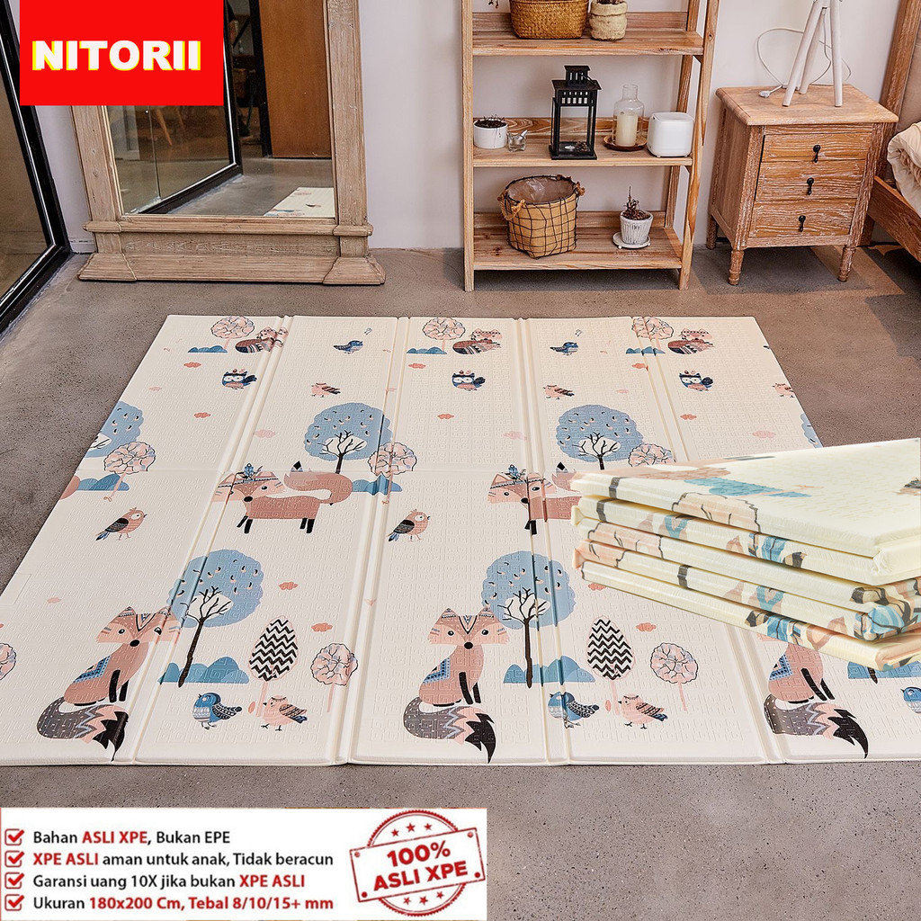 Jual Karpet Lipat Anak SNI Baby Playmat 180x200cm / dengan Tas / Busa ...