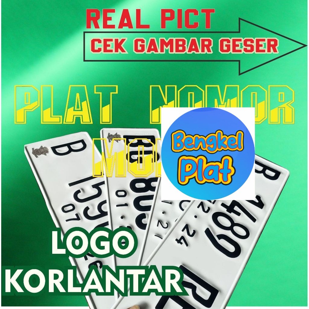 Jual plat nomor mobil putih terbaru cetak angka plat mobil bisa custom ...