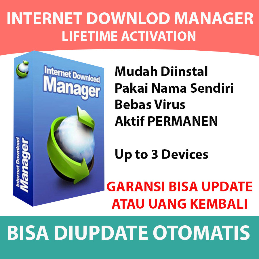 Jual IDM Internet Download Manager GARANSI BISA UPDATE Bisa PAKAI NAMA ...