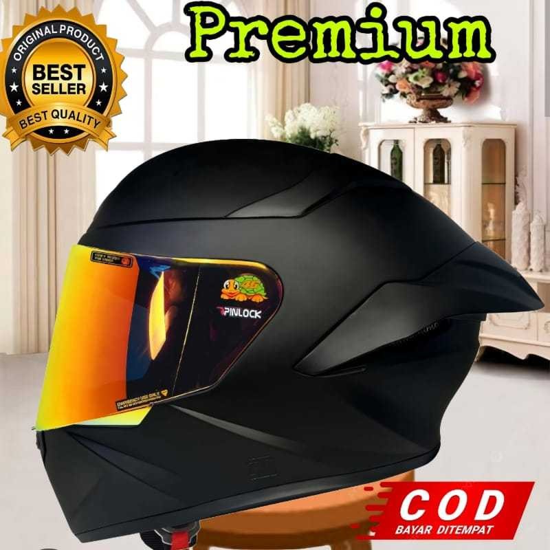 Jual Helm Keren Full Face MLA TTC Crypton Hitam Dof Kaca Blue /Red Untuk Pria Dan Wanita Dewasa ...