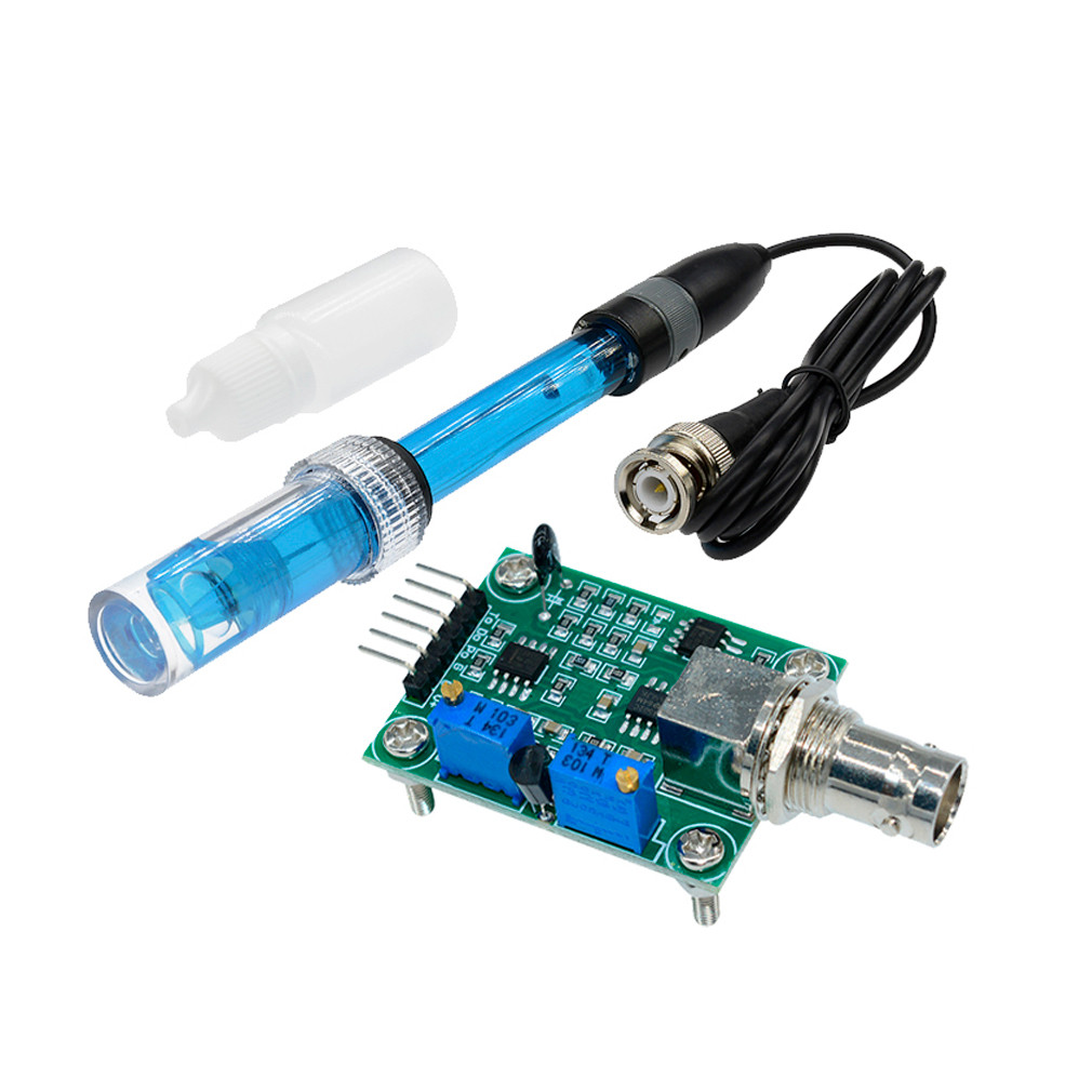 Jual 0-14 PH Value Detection BNC Sensor Meter Module Electrode Probe Monitor Controller Board ...