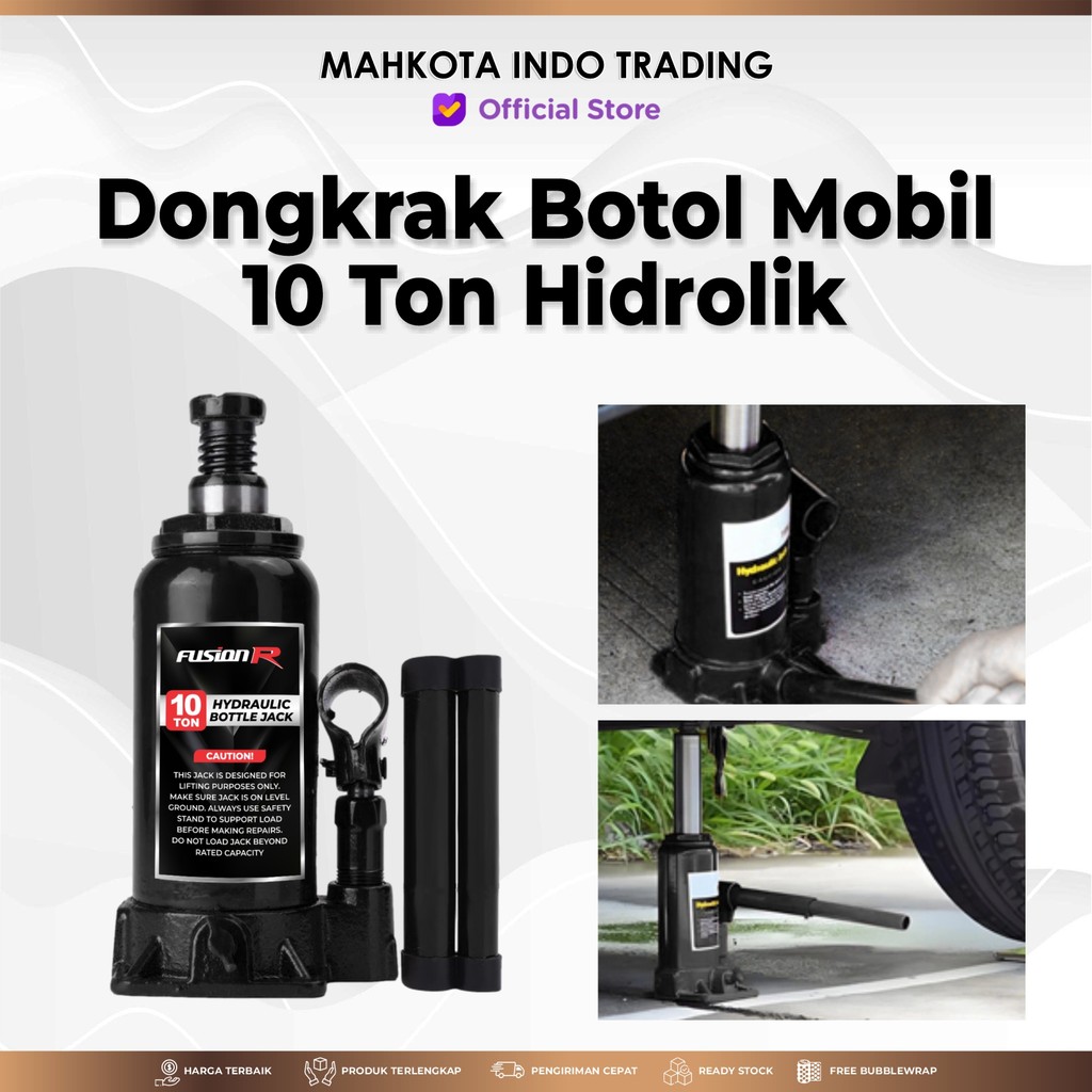 Jual Dongkrak Botol Mobil 10 Ton Hidrolik Jack Truk, | Shopee Indonesia