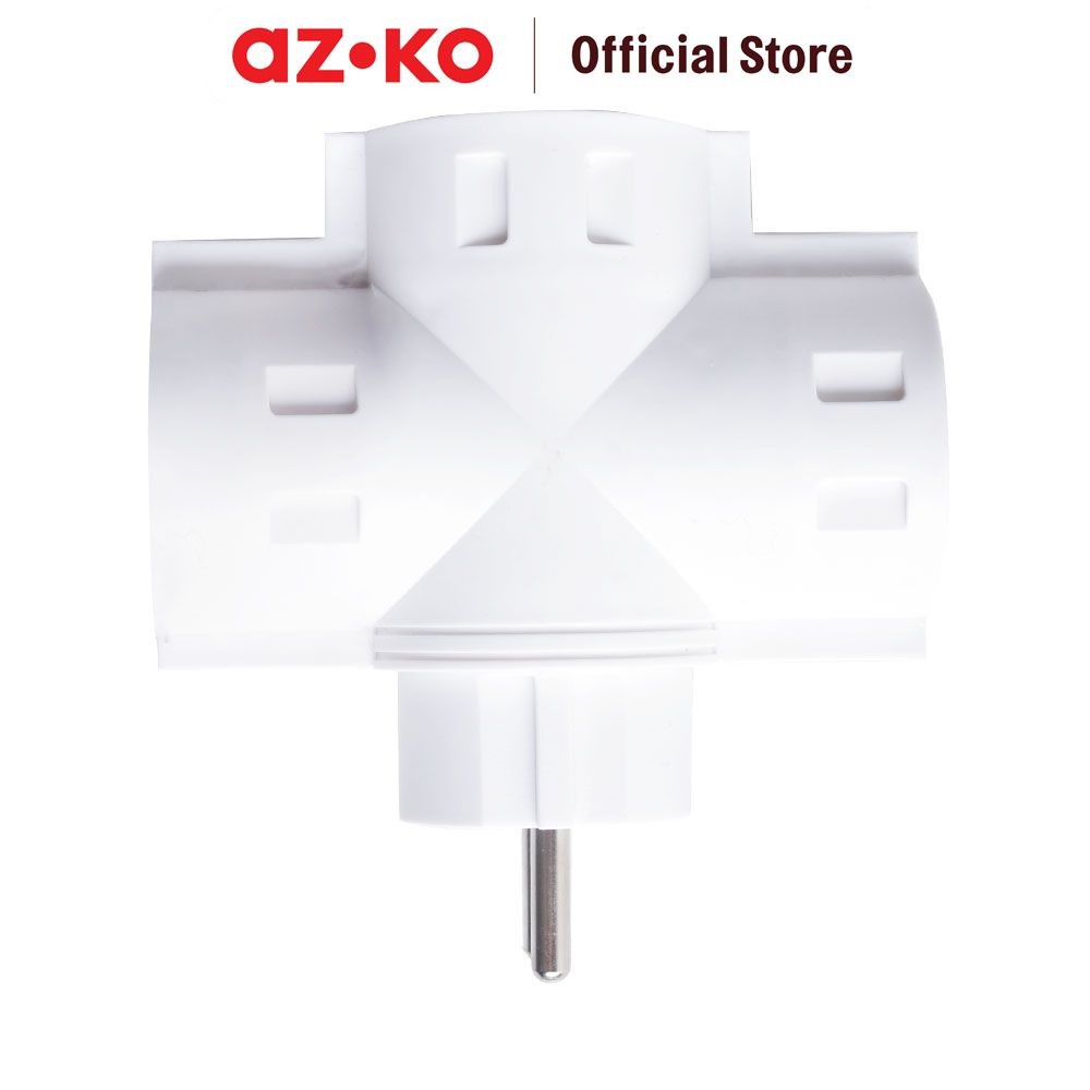 Jual AZKO Krisbow Stop Kontak T Tiga Arah Round Electric Socket ...