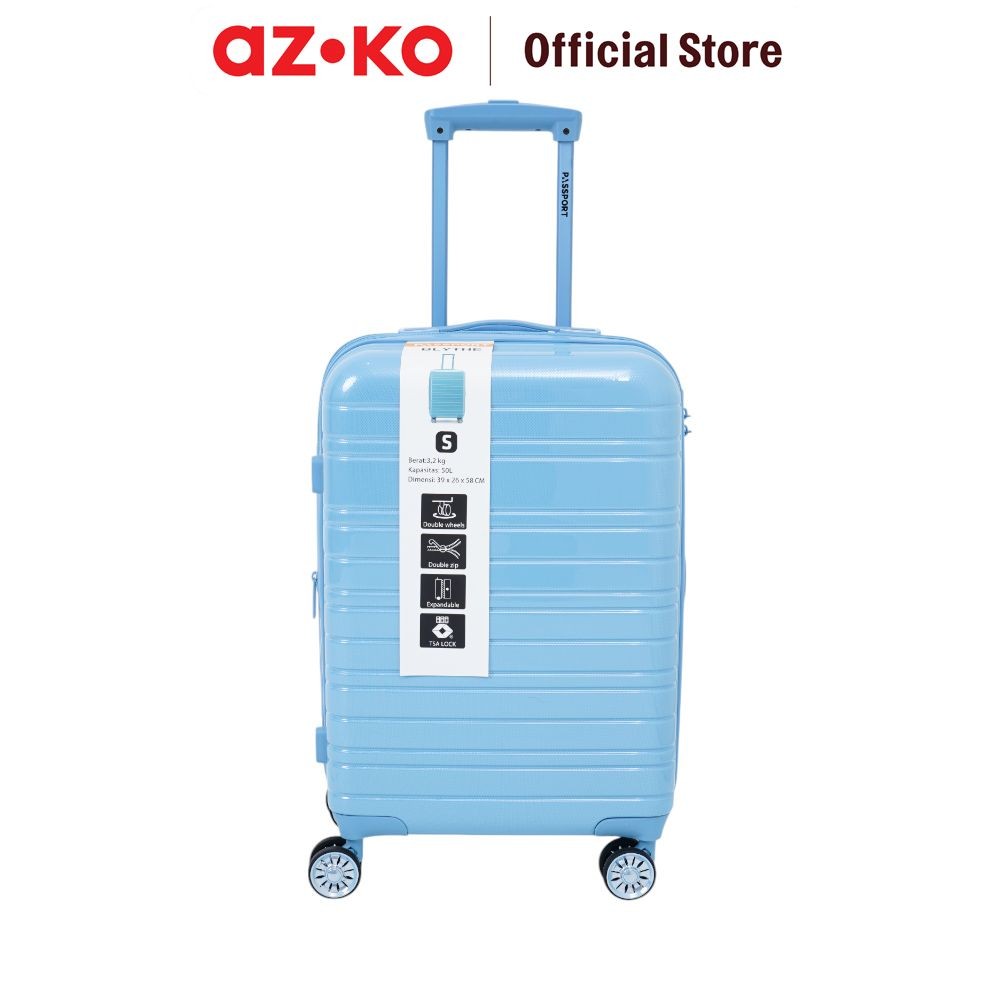 Jual AZKO Passport Blythe Koper Pc & Abs Tsa Lock - Biru Ice | Shopee ...