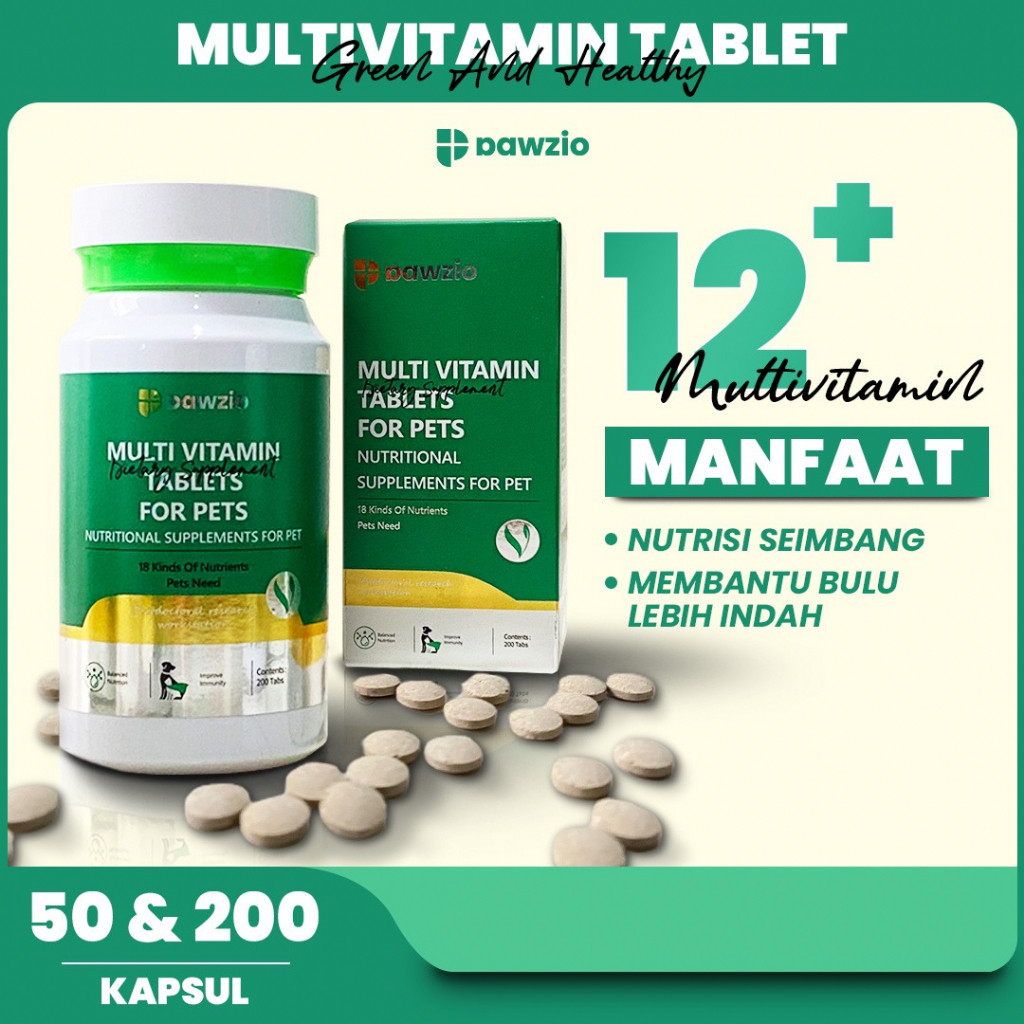 Jual hf64sd PAWZIO multivitamin dengan 12jenis Vitamin + 6 macam ...