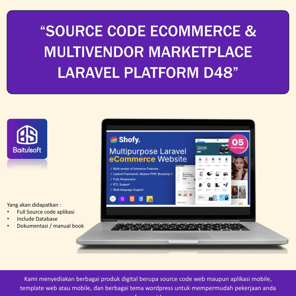 Jual D48 - SHOFY - ECOMMERCE & MULTIVENDOR MARKETPLACE LARAVEL PLATFORM ...