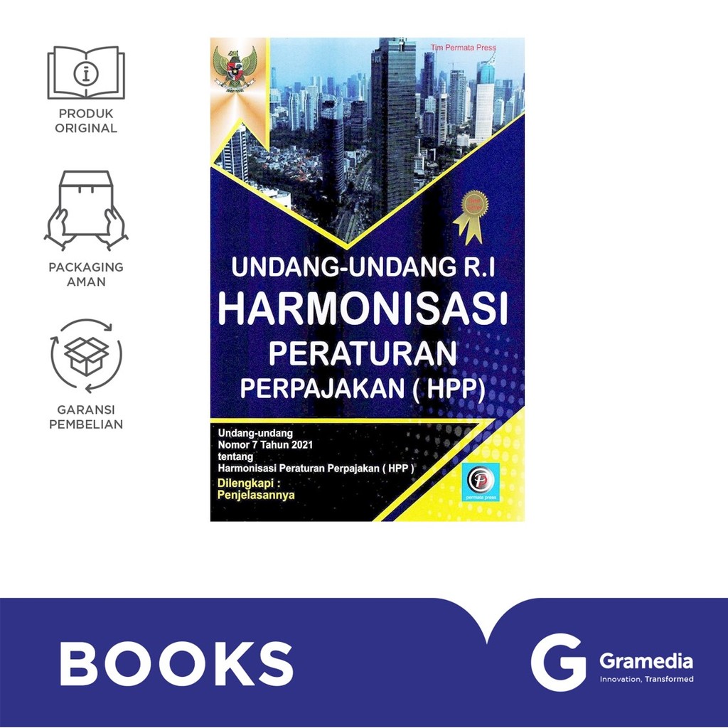 Jual Undang-Undang R.I Harmonisasi Peraturan Perpajakan ( Tim Permata ...